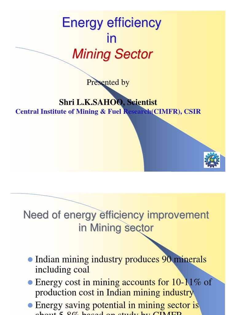 Energy Efficiency in Mining For Int - Workshop | PDF | Efficient Energy ...