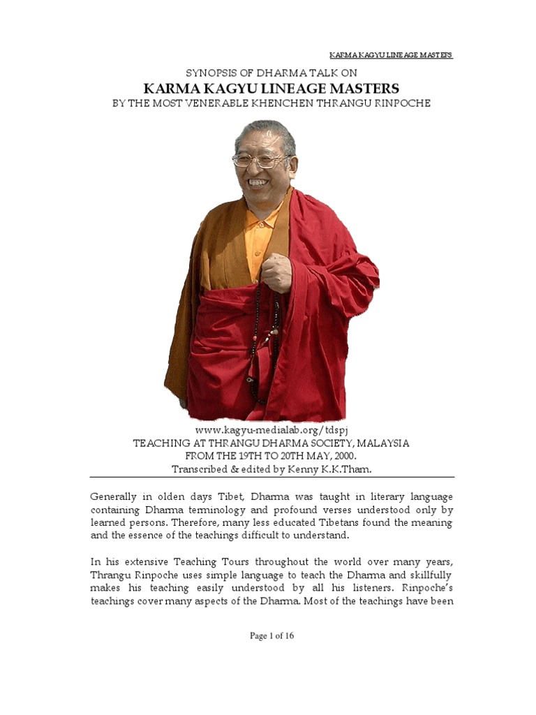 Karma Kagyu Lineage Masters | Mahamudra | Tibetan Buddhism