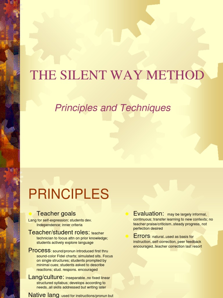 Silent Way Language Teaching Method | PDF | Conversation | Teachers
