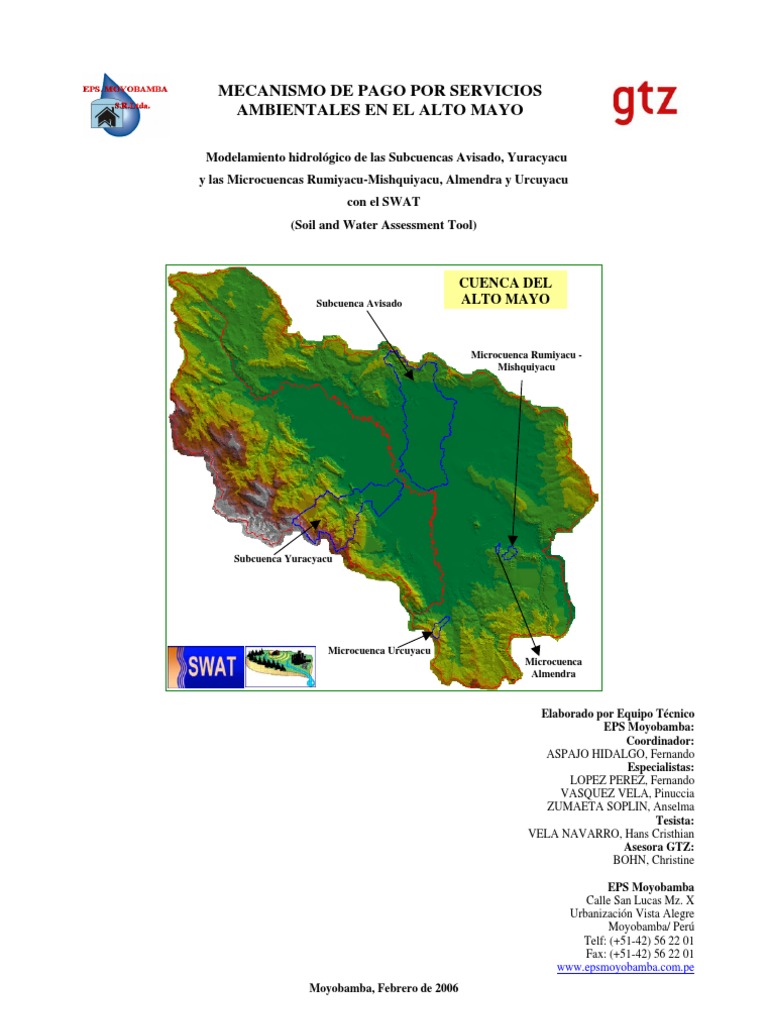 Mapa Hidrológico de Moyobamba | PDF | Sistema de información geográfica ...