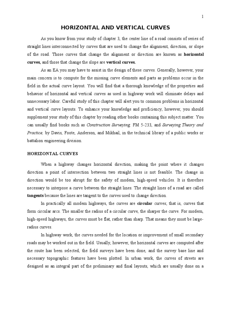 Horizontal and Vertical Curves | PDF | Angle | Circle
