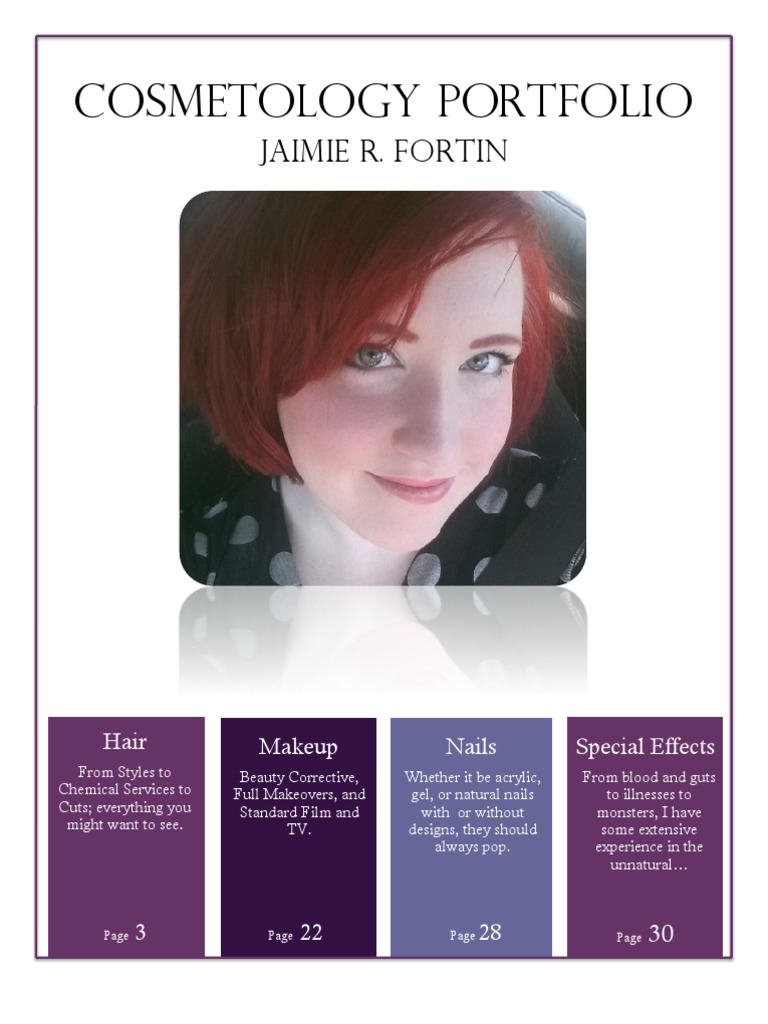 Cosmetology Portfolio: Jaimie R. Fortin | Download Free PDF | Hairstyle ...