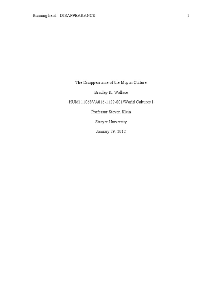 Disappearance of Mayans | PDF | Maya Civilization | Human Overpopulation