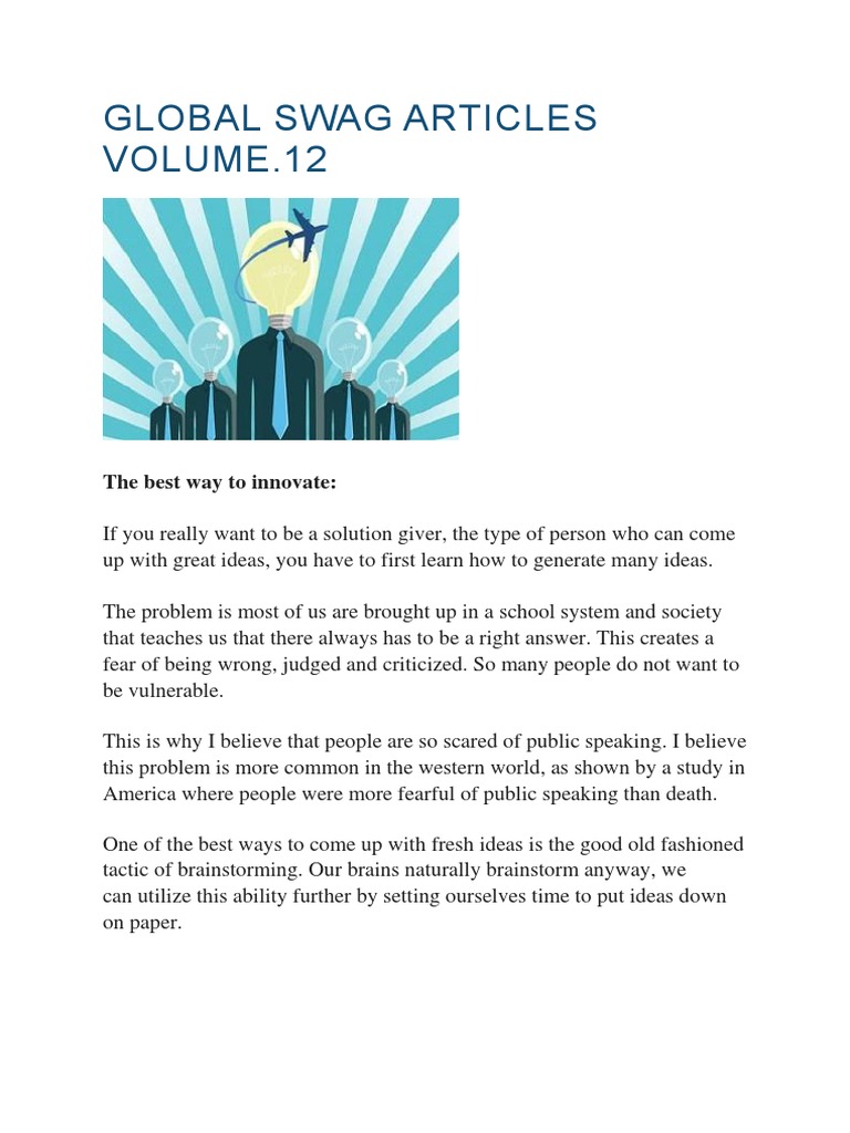 Global Swag Articles Volume Vol 12 | PDF