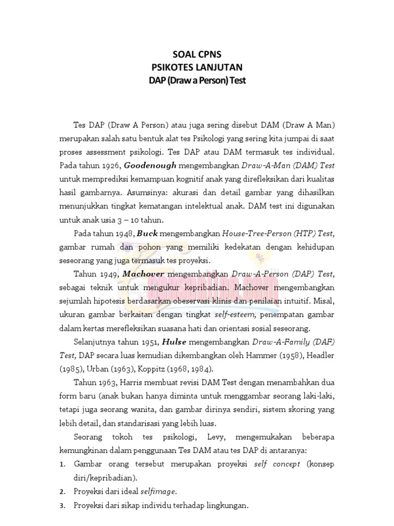 DAP - Draw A Man Test | PDF