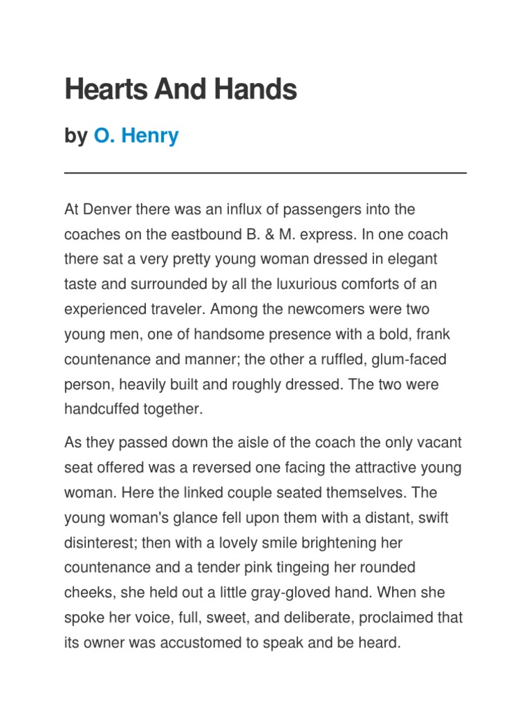 Hearts and Hands: O. Henry | PDF