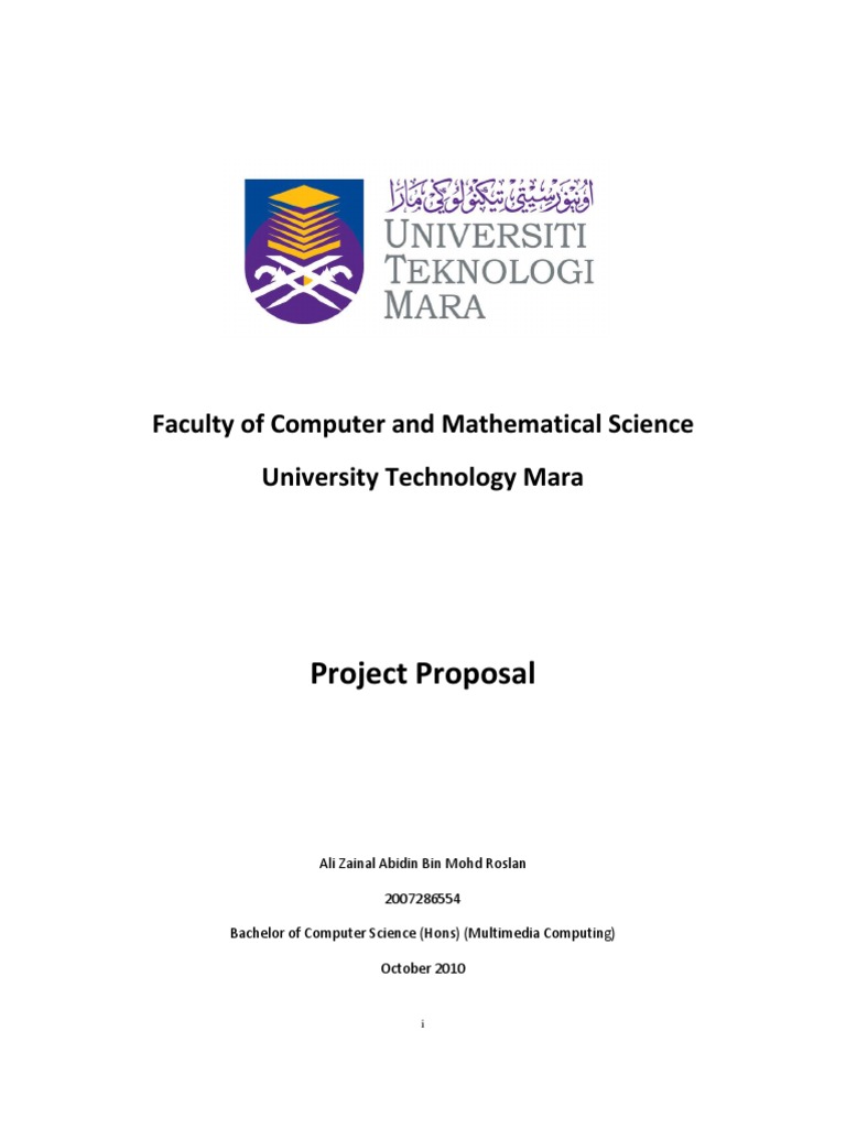 Project Proposal: Faculty of Computer and Mathematical Science ...