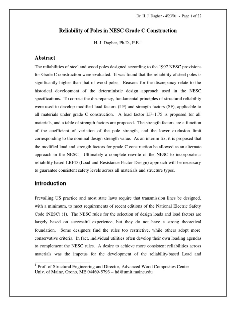 UPoles - Paper - Durability of Poles in NESC Grade C Construction by HJ ...