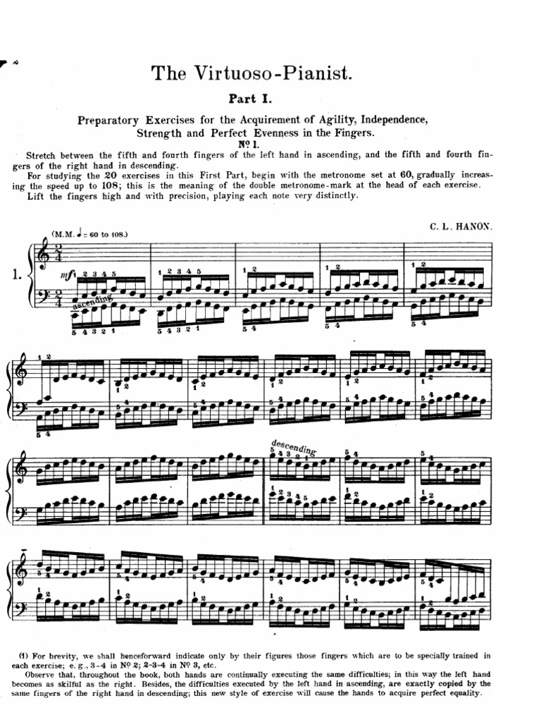Hanon The Virtuoso Pianist Piano Method Complete Pdf