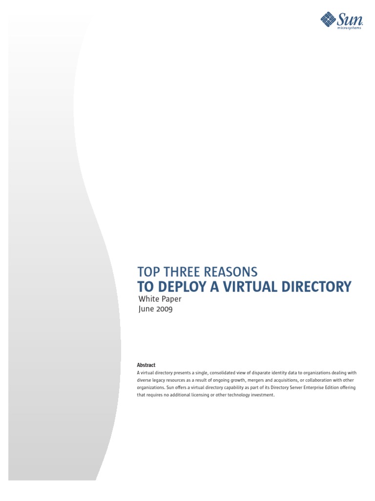 To Deploy A Virtual Directory: Top Three Reasons | PDF | Computers ...