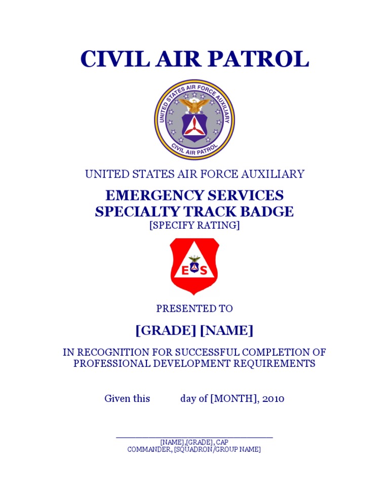 Emergency Services Specialty Track Badge | PDF