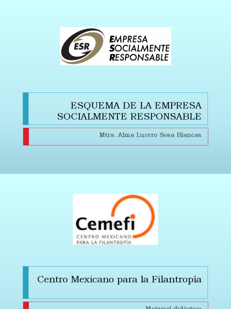 3.3 Responsabilidad Social Empresarial-CEMEFI | PDF | Responsabilidad social corporativa | Economias