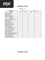 Attendance Sheet Aral Program Learners | PDF