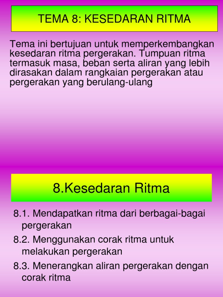 Tema 8. Kesedaran Ritma | PDF