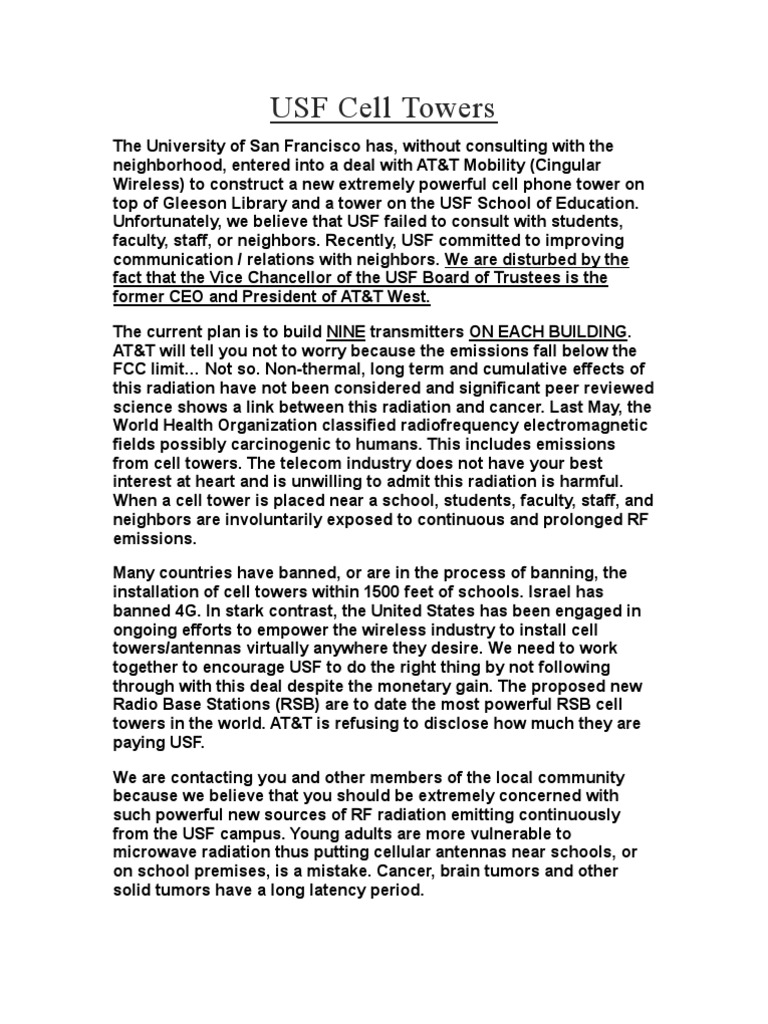 USF Cell Towers | PDF | Base Station | Telecommunications
