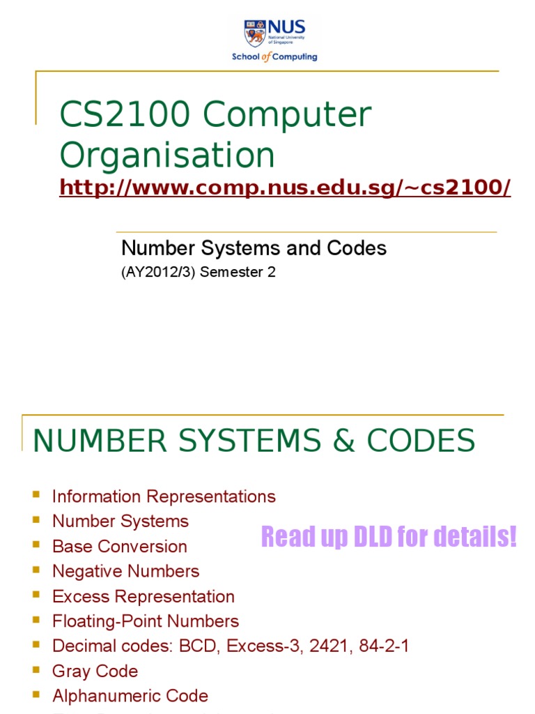 Number Systems and Codes | PDF | Binary Coded Decimal | Error Detection And Correction