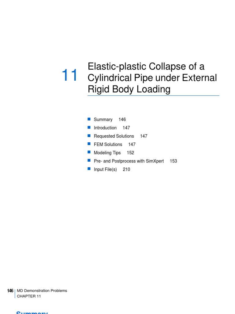Elastic-Plastic Collapse of A Cylindrical Pipe Under External Rigid ...