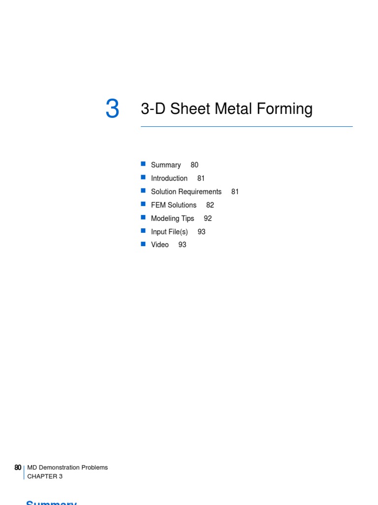 3-D Sheet Metal Forming | PDF | Finite Element Method | Deformation ...