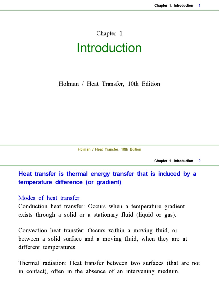 Introduction to Heat Transfer Fundamentals | PDF | Heat Transfer ...