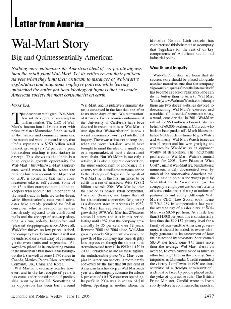 The WalMart Story | PDF | Walmart | Retail
