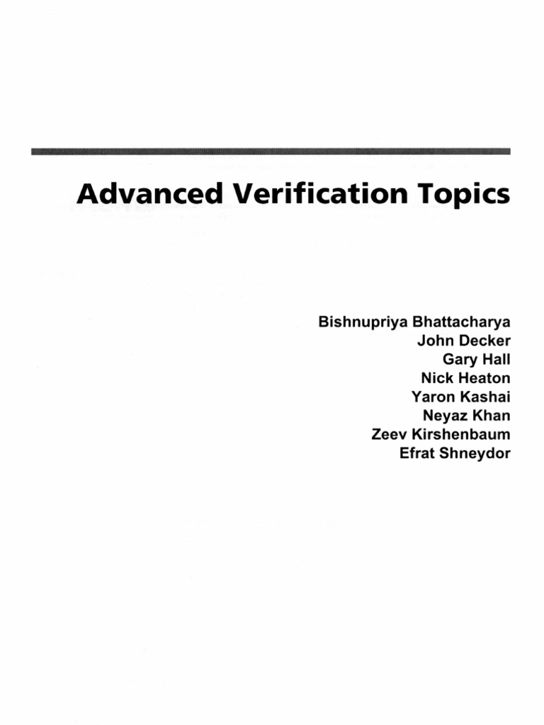 Advanced Verification for Engineers | PDF | Digital To Analog Converter ...
