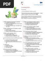 VAK Learning Styles Self-Assessment Questionnaire: VARK Test | PDF ...
