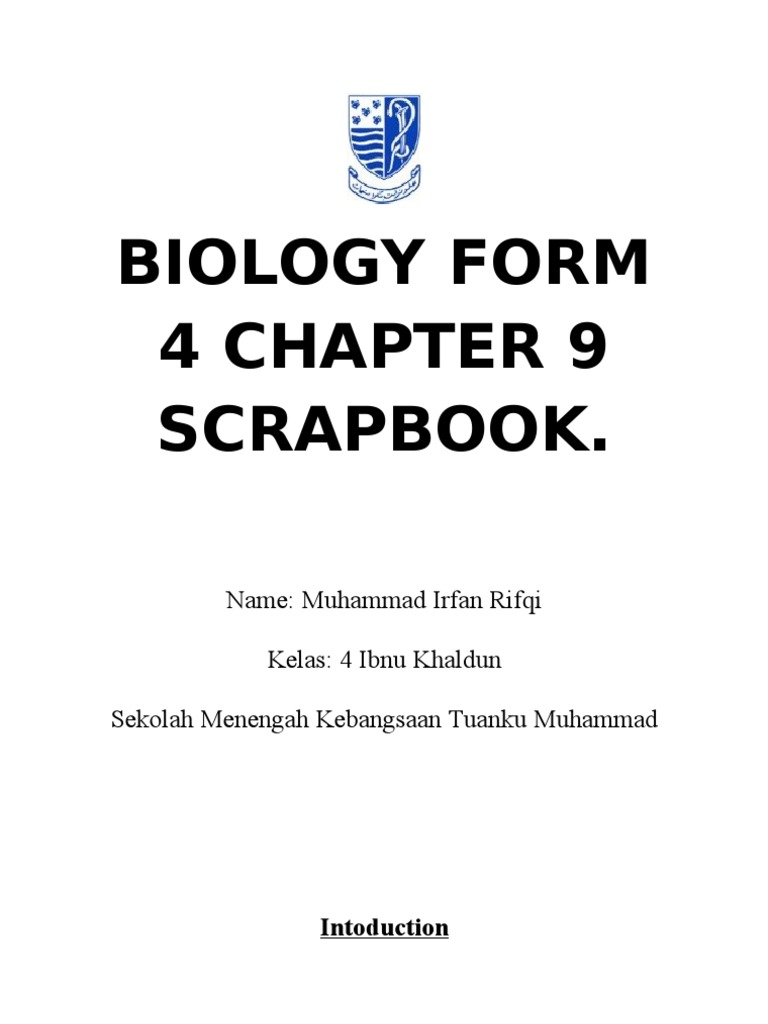Biology Form 4 Chapter 9 Scrapbook | Download Free PDF | Human Impact ...