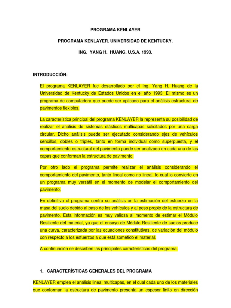 Análisis Estructural con KENLAYER | PDF | Elasticidad (Física) | Programa de computadora