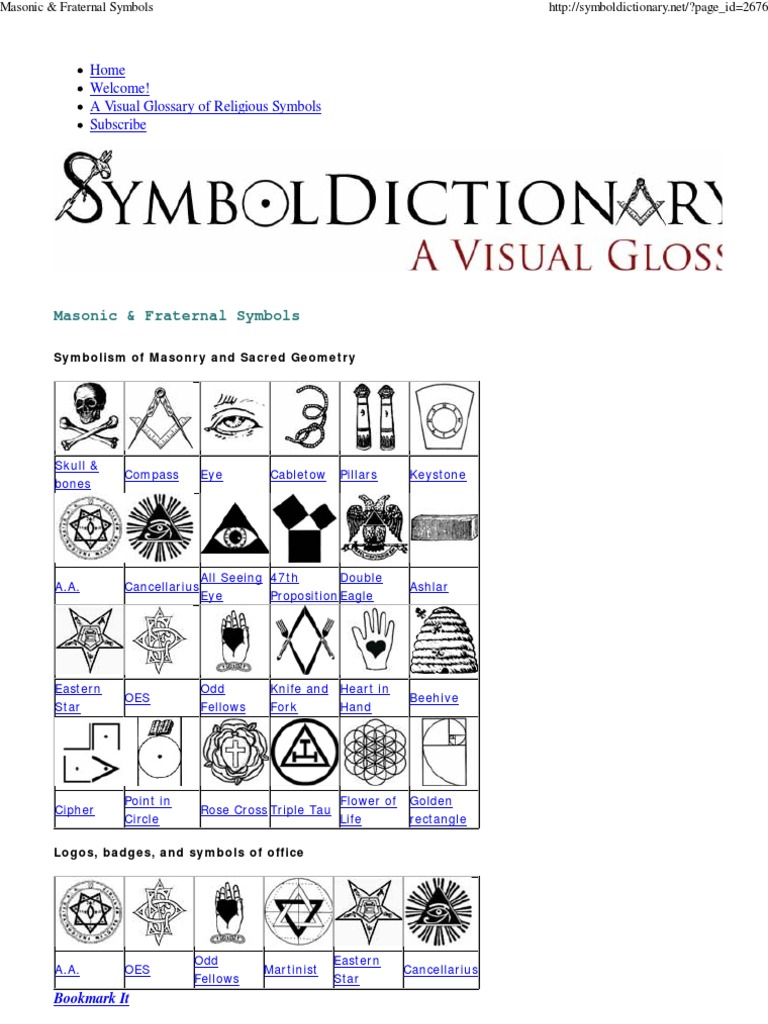 Masonic & Fraternal Symbols | Download Free PDF | Freemasonry ...