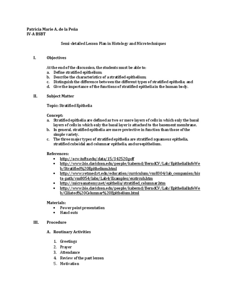 LP in Histology | PDF | Epithelium | Anatomy