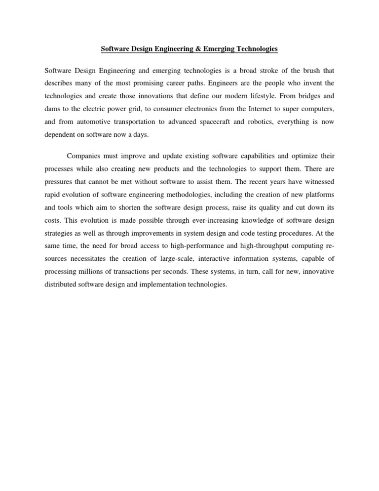 Software Design Engineering | PDF