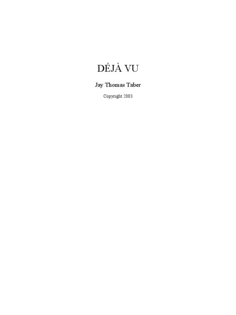 Déjà Vu: Jay Thomas Taber | PDF | Iran–Contra Affair | Violence