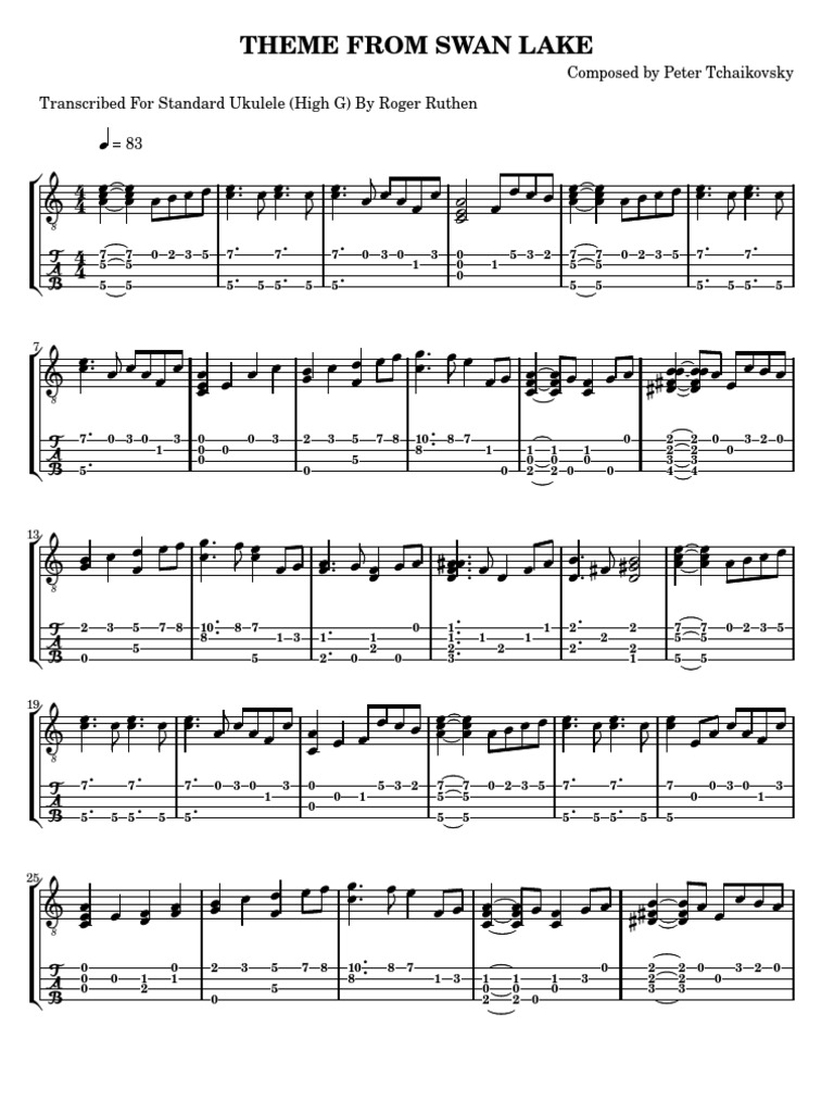 Theme From Swan Lake (Tchaikovsky) | PDF