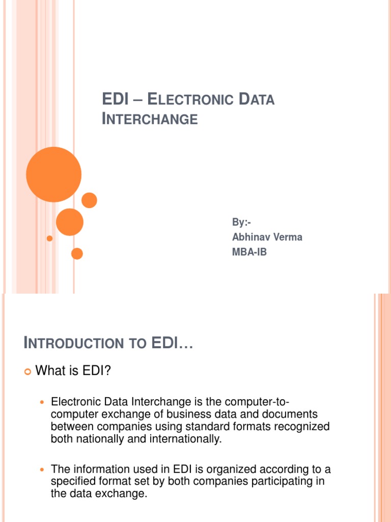 EDI | PDF | Electronic Data Interchange | Customs