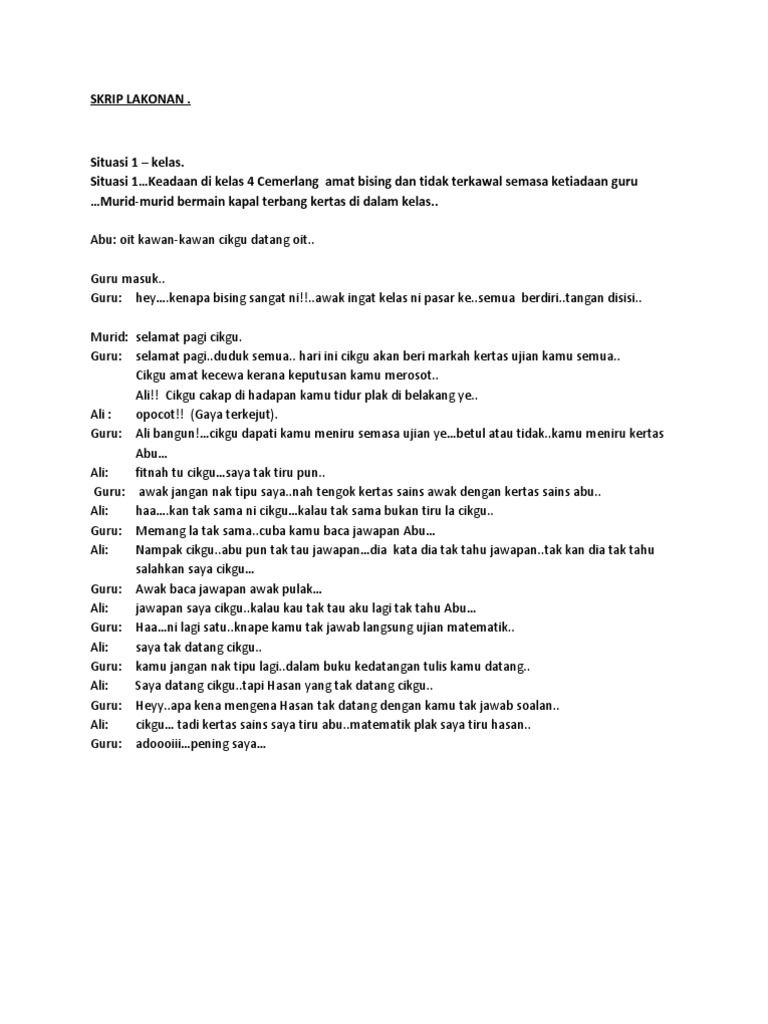 Skrip Lakonan | PDF