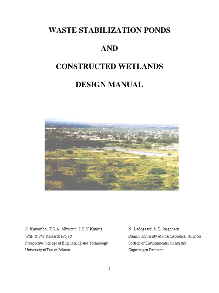 Waste Stabilization Ponds and Constructed Wetlands Design Manual | PDF