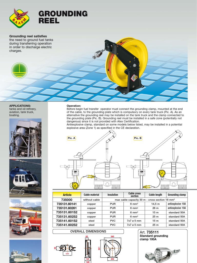 Grounding Reels for Fuel Safety | PDF