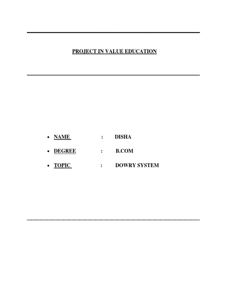 Dowry System | PDF | Social Institutions | Social Science