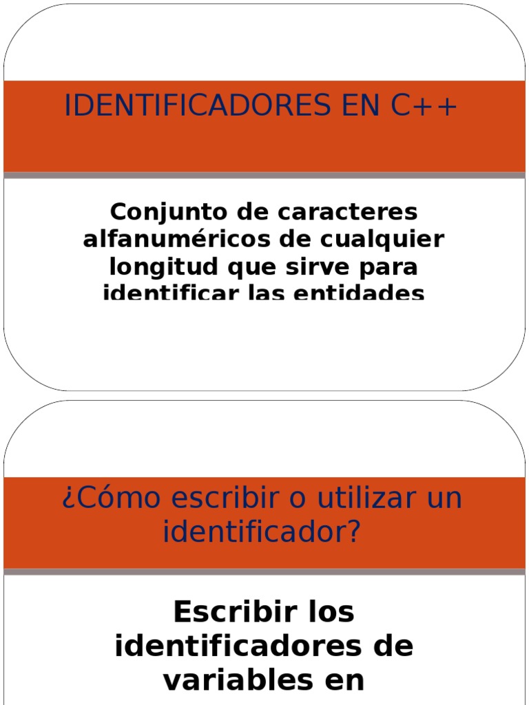Identificadores en C++ | PDF