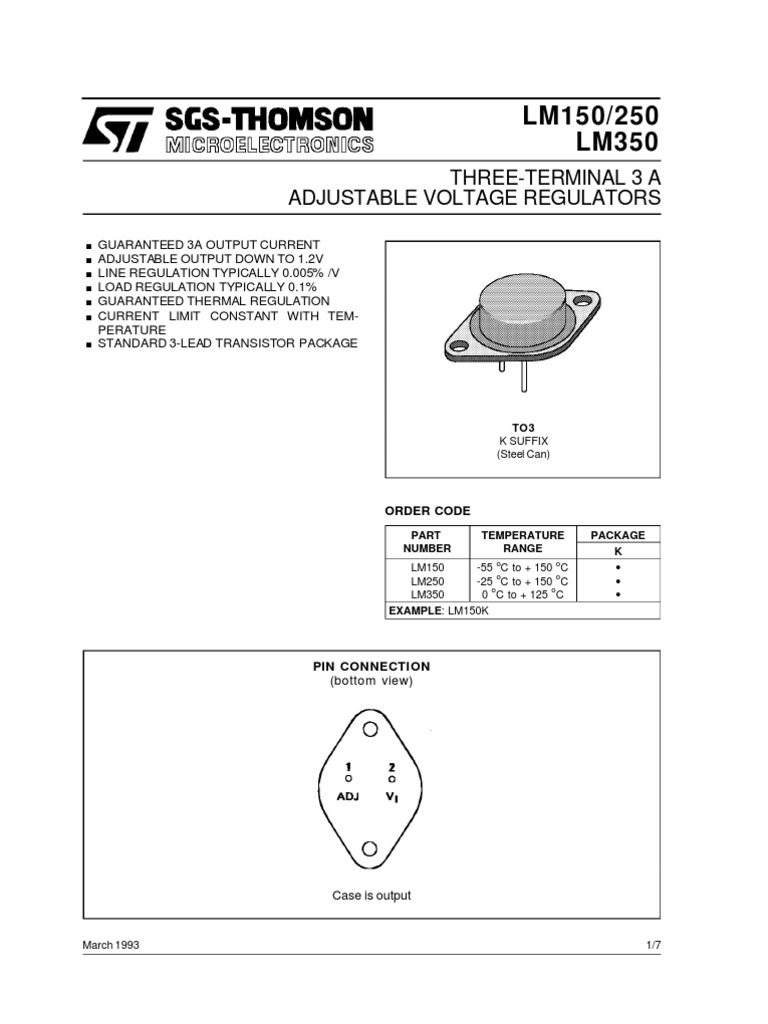 lm350k Datasheet | PDF