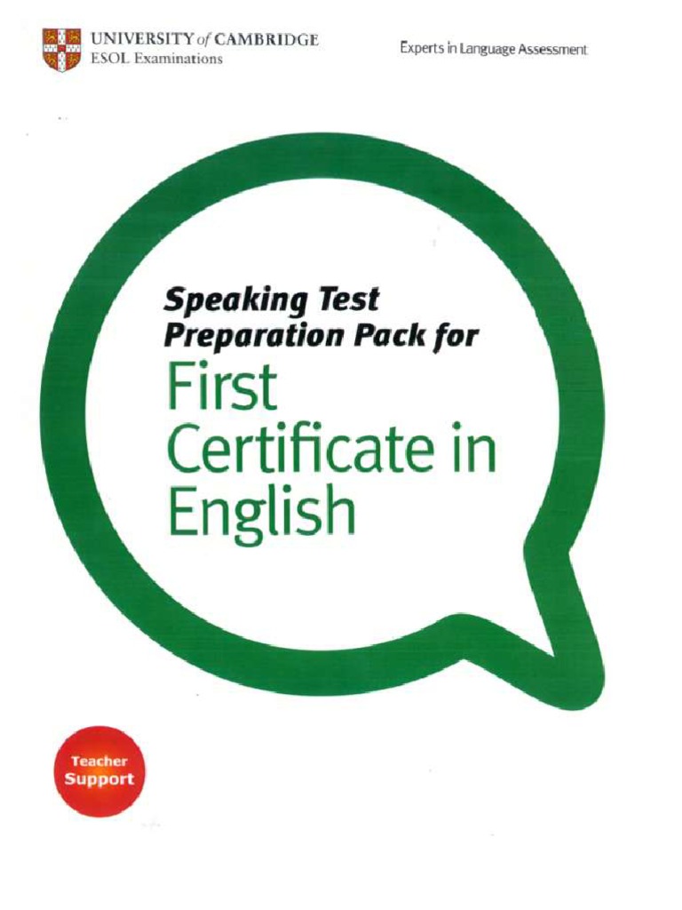 Speaking Test Preparation Pack For FCE Reduced | PDF | Foreign Language ...