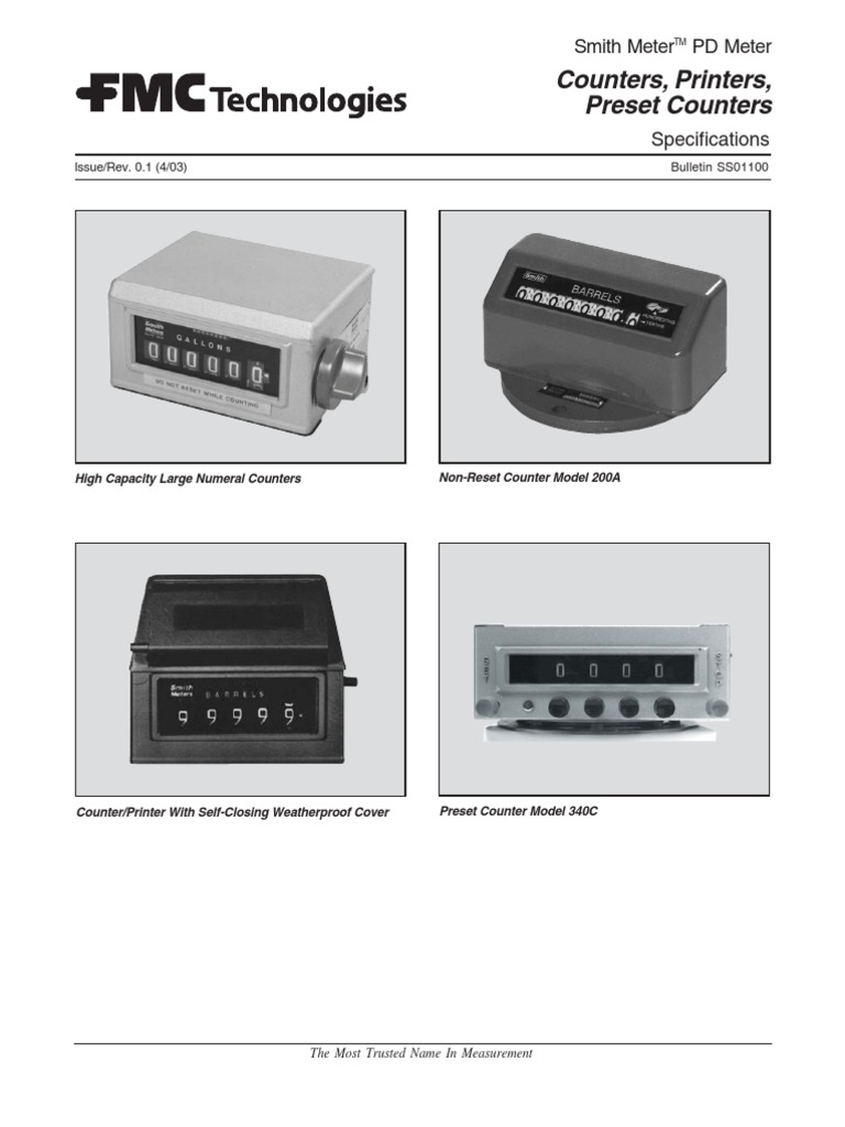 Counters Printers Preset Counters | PDF