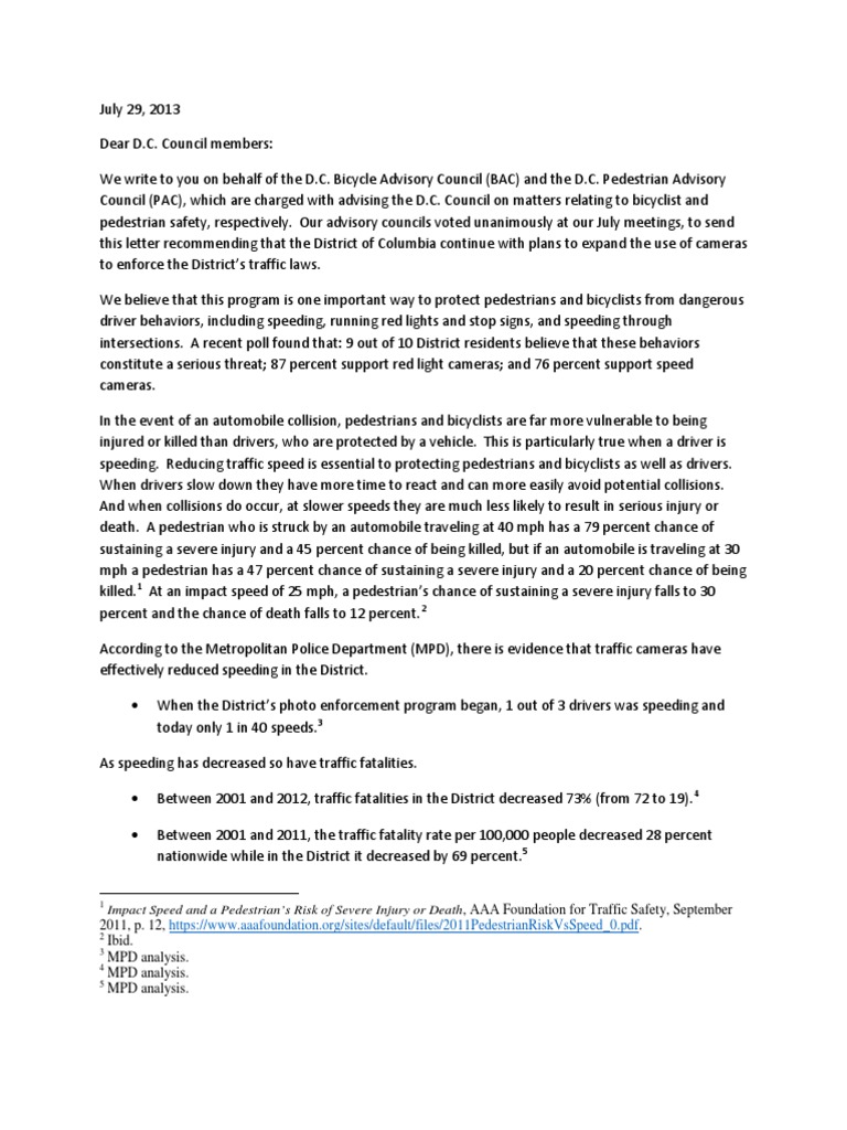 PAC-BAC Letter to Council Supporting Photo Enforcement 7-29-13 ...