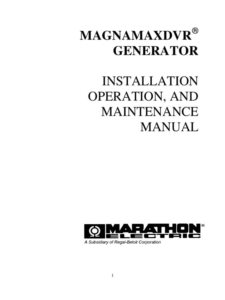 Magnamax Operation Manual | PDF | Electric Generator | Insulator ...