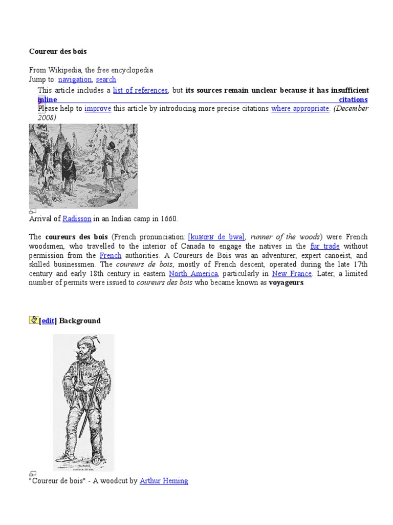 Coureur Des Bois | PDF | New France | Fur Trade