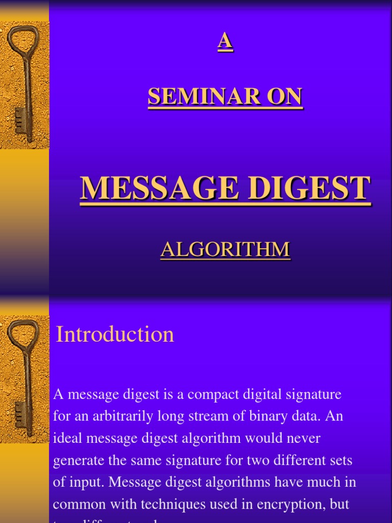 Message Digest | PDF | Cryptography | Information Governance