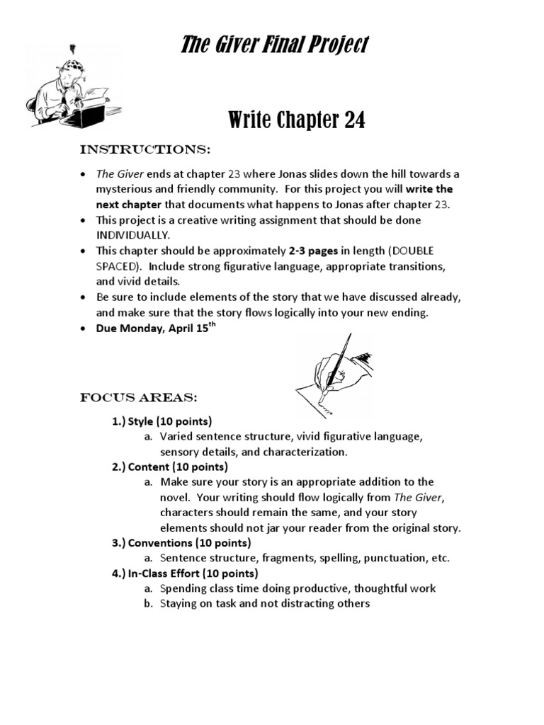Giver Final Project Assignment | PDF | The Giver | Cognition
