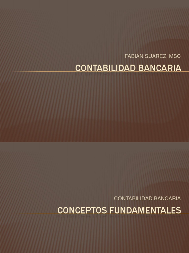 Presentacion Contabilidad Bancaria | PDF | Bancos | Sistema financiero