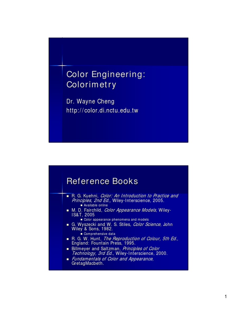 Colorimetry | PDF | Color | Psychophysics