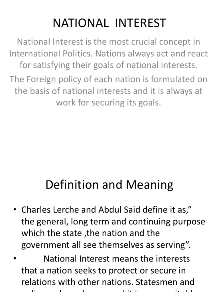 National Interest | PDF